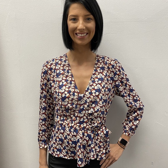 The Korner | Tops | The Korner Floral Wrap Top | Poshmark